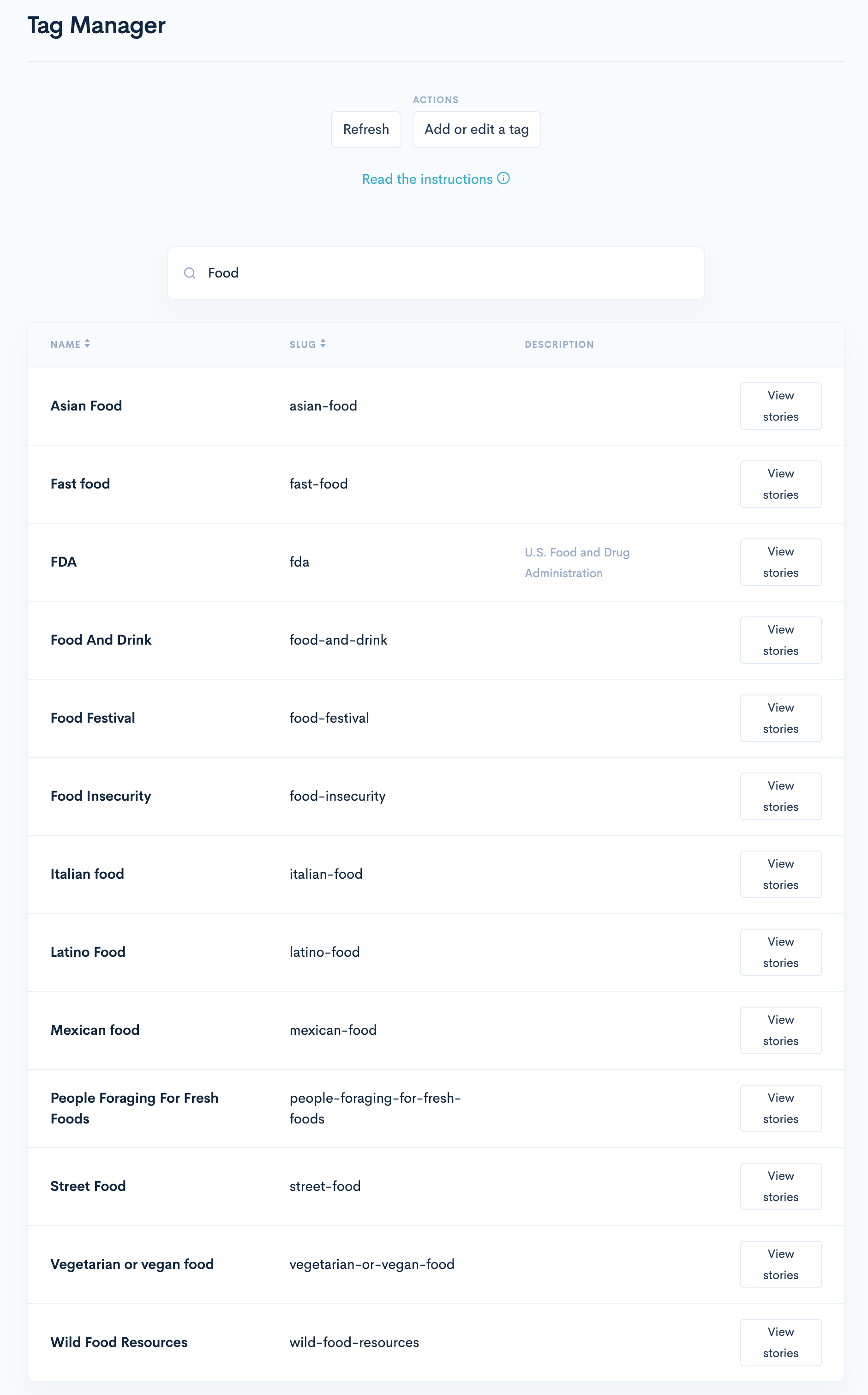 Tag Manager: Arc XP search and lookup story tags - Arcfully